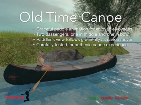 Second Life Marketplace - Larsson Old Time River & Touring Canoe For ...