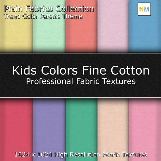 Second Life Marketplace - Kids Color Fine Cotton Color Palette 10 ...