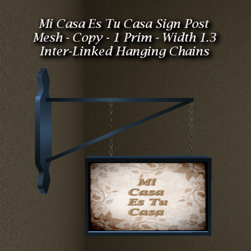 Second Life Marketplace - Mi Casa Es Tu Casa Sign