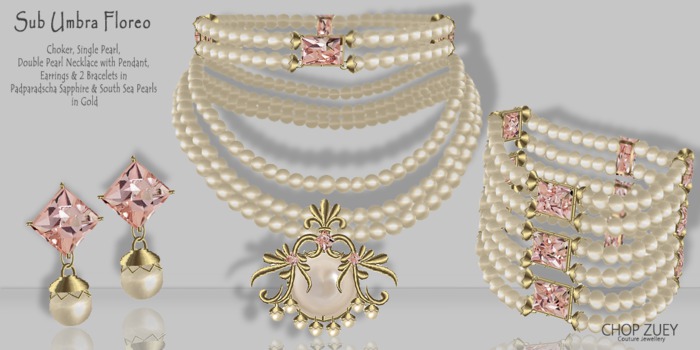 Second Life Marketplace - Sub Umbra Floreo Gld Set by Chop Zuey Couture Jewellery