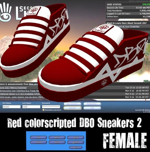 Second Life Marketplace - Female - Red Sneaks 2