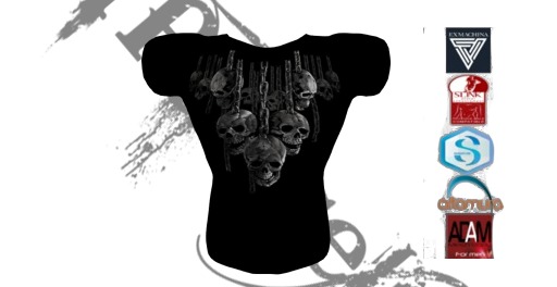Second Life Marketplace - TRanceiNK-Chain skull-T-shirt-Altamura, Slink ...