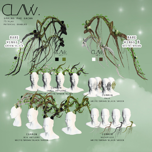 Second Life Marketplace - C L A Vv. Spring Fae - Big Antler Black
