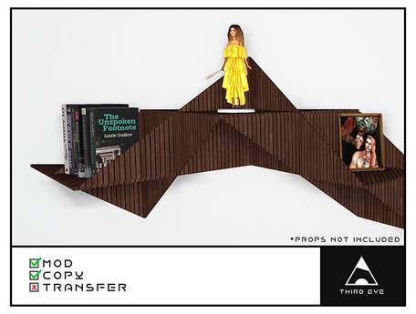Second Life Marketplace - Atlas // Wooden Origami Shelf