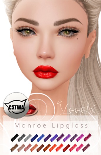 Second Life Marketplace - Veechi - Monroe Lipgloss [Catwa]