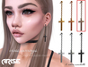 Second Life Marketplace - .ARISE. Cross Earrings / Rusty