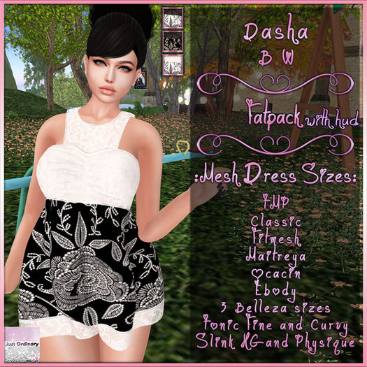 Second Life Marketplace - Dasha Dress With Hud BW