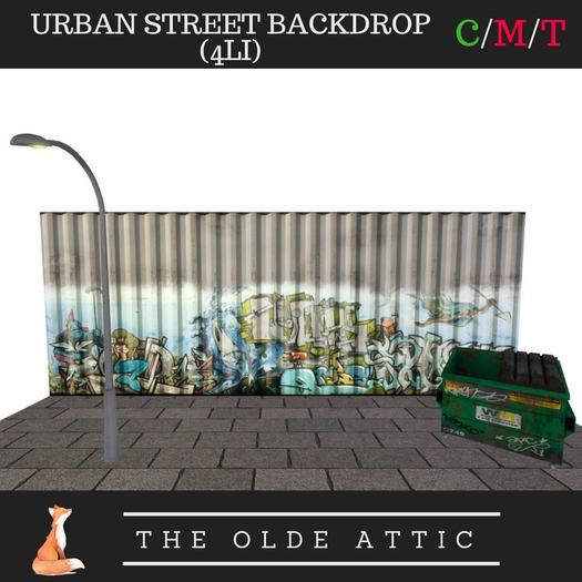 Second Life Marketplace - The Olde Attic - Urban Street Backdrop