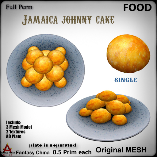 Second Life Marketplace - FC- Full Perm Mesh Jamaica johnny cake