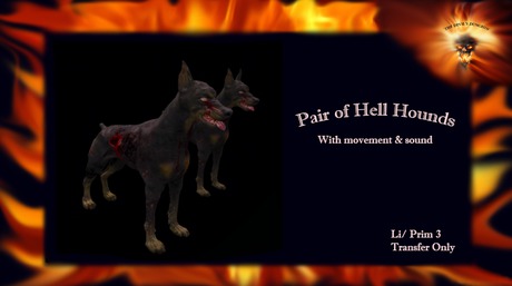 Second Life Marketplace - Pair of Growling Hell Hounds