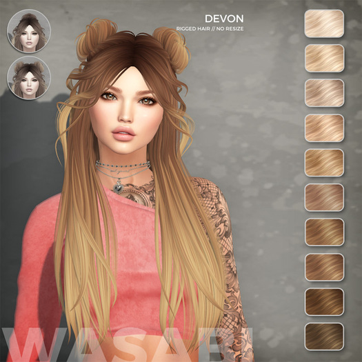 Second Life Marketplace - Wasabi // Devon Mesh Hair - Blonds