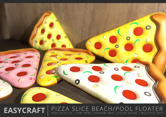 Second Life Marketplace - EASYCRAFT - Full Perm (PRIME) Pizza Slice Floater