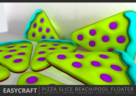 Second Life Marketplace - EASYCRAFT - Full Perm (PRIME) Pizza Slice Floater