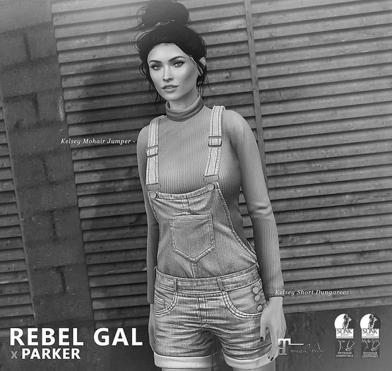 Second Life Marketplace - Rebel Gal x Parker :: Kelsey Outfit. DEMO
