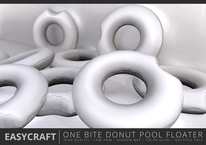 Second Life Marketplace - EASYCRAFT - Full Perm One Bite Donut Floater