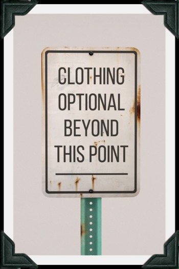 Second Life Marketplace - floorplan. clothing optional sign [boxed]