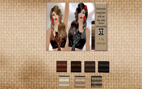 Second Life Marketplace - long hair tuft on the side Brunette