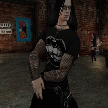 Second Life Marketplace - MEH! - Goth Fangs & Fishnets Mesh