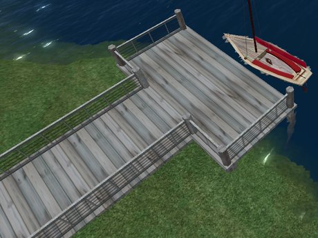 Second Life Marketplace - Boat Dock or Pier with Sit Animations