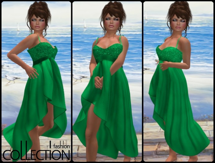 Second Life Marketplace - Linsey Cocktail Dress Green