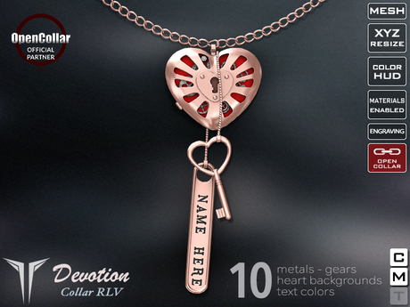 Second Life Marketplace - **RE** Devotion Collar RLV * Engravable *MESH ...