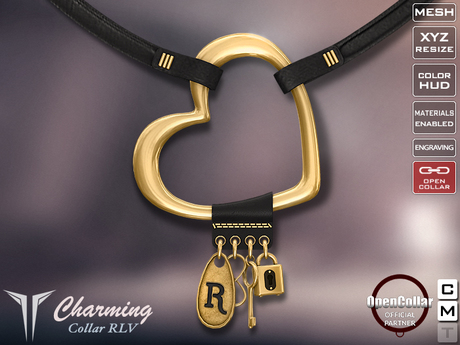 Second Life Marketplace - **RE** Charming Collar RLV * Engravable *MESH ...