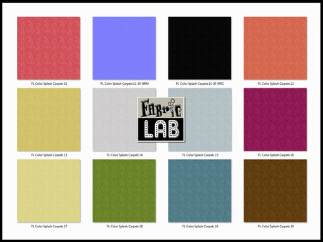 Second Life Marketplace - Fabric Lab ME Color Splash Style Carpet ...