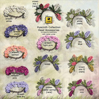 Second Life Marketplace - *LODE* Head Accessory - Hyacinth Crown [mix I ...