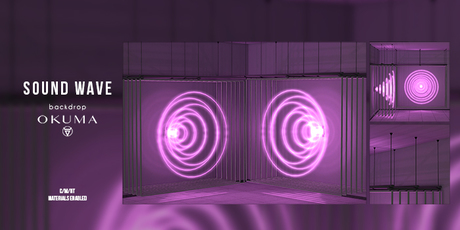 Second Life Marketplace - OKUMA - Sound Wave - backdrop / purple