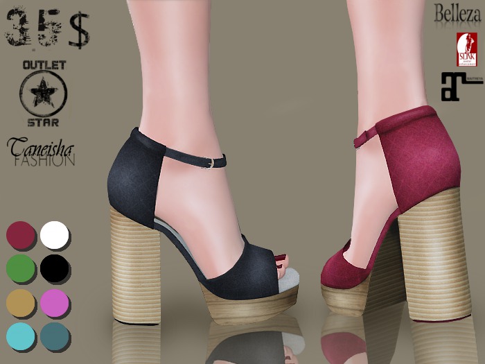Second Life Marketplace - *-*Star-Outlet*-* 2b_Heels (slink, maitreya ...