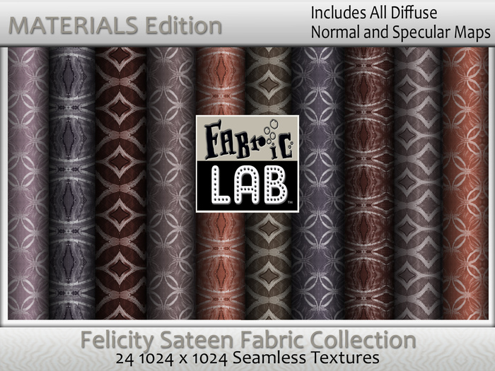 Second Life Marketplace - Fabric Lab ME Felicity Fashion Sateen Fabric ...