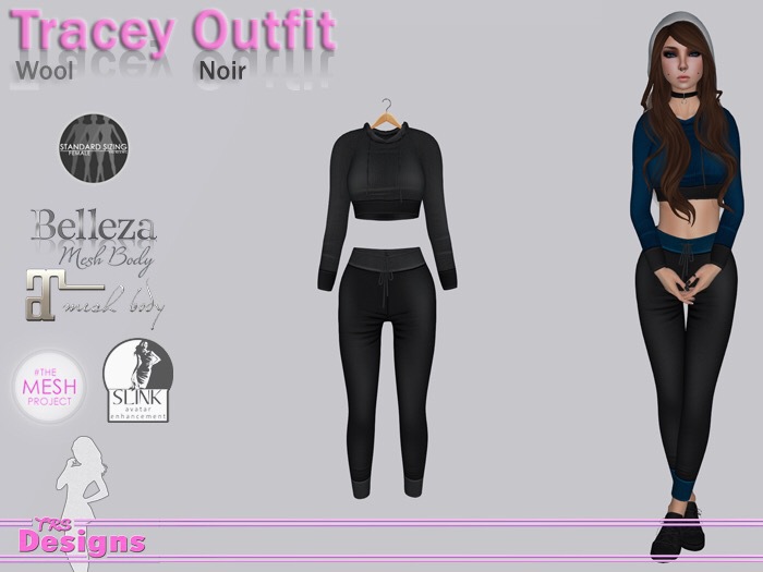 Second Life Marketplace - Tracey Outfit Wool Noir