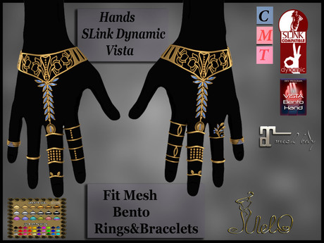Second Life Marketplace - *MelO* Rings&Bracelets V5 - Slink//Vista/Maitreya