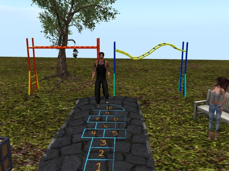 Second Life Marketplace - At the Park Hopscotch & Monkey Bars scene-crate