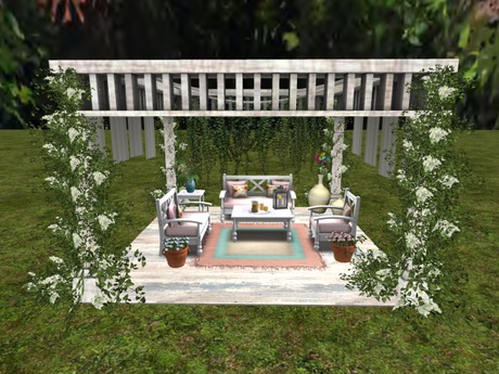 Second Life Marketplace - GD MESH GAZEBO SHABBY FURNITURE COMPLETE ...