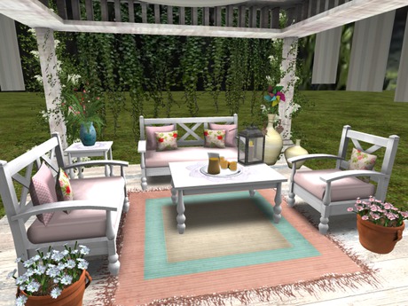 Second Life Marketplace - GD MESH GAZEBO SHABBY FURNITURE COMPLETE ...
