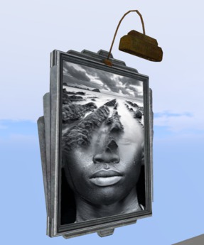 Second Life Marketplace - animated gif landscape head includ. mesh frame