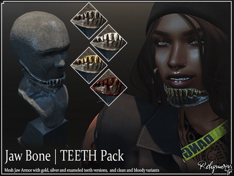 Second Life Marketplace - !R! Jaw Bone/ TEETH Pack