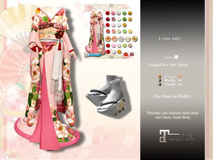 Second Life Marketplace - *:..Silvery K..:*KimonoMesh(TUBAKI)Pink