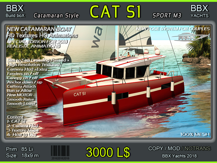 Second Life Marketplace - Sailboat Cat S1