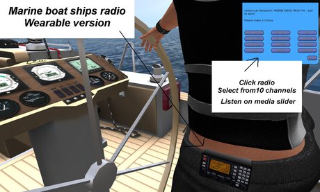 Second Life Marketplace - marine radio - mesh - rez and wear versions ...
