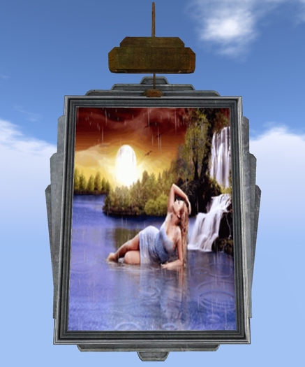 Second Life Marketplace - animated gif woman in rain includ. mesh frame