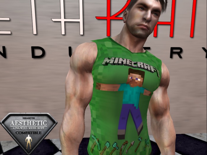 Second Life Marketplace - Minecraft shirt Aesthetic Clothing Applier