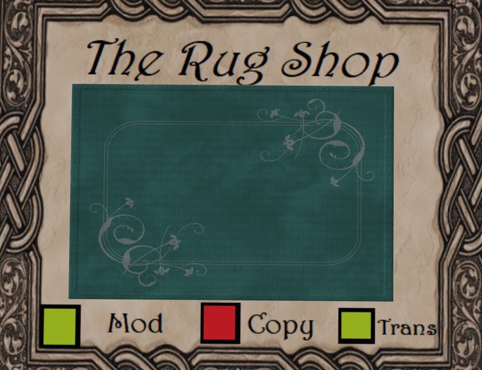 Second Life Marketplace - CoCo Rug (Stripe 1 Jade) j