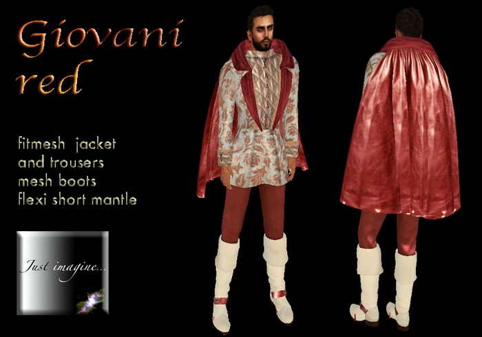 Second Life Marketplace - Giovani red by JI (add&touch to unpack)