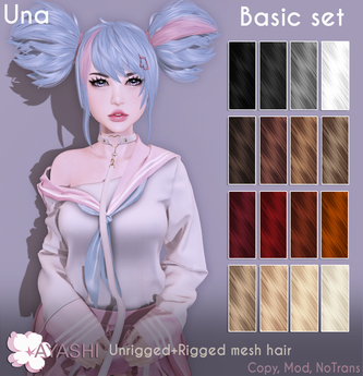 Second Life Marketplace - [^.^Ayashi^.^] Una hair-Basic set