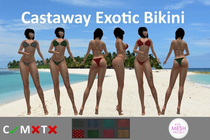 Second Life Marketplace - CASTAWAY EXOTIC BIKINI - TMP