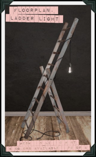 Second Life Marketplace - floorplan. ladder light / blue PG [boxed]