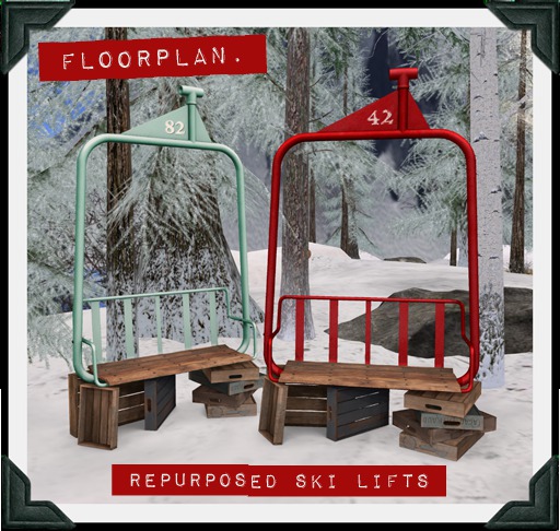 Second Life Marketplace - floorplan. repurposed ski lift / butter [boxed]