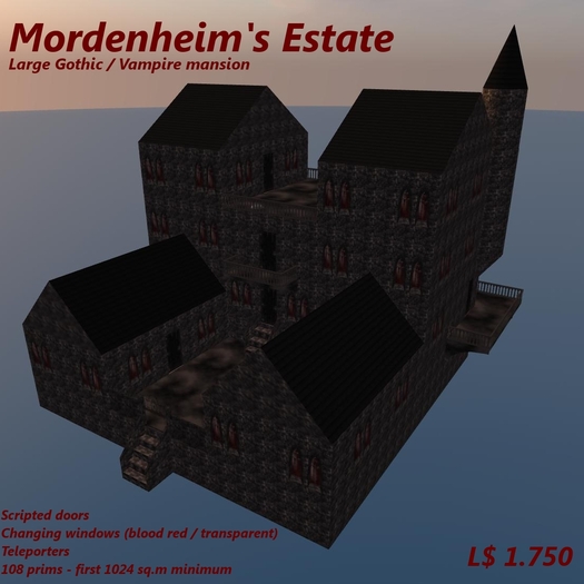 Second Life Marketplace - Mordenheim's Estate - Gothic / Vampire castle ...